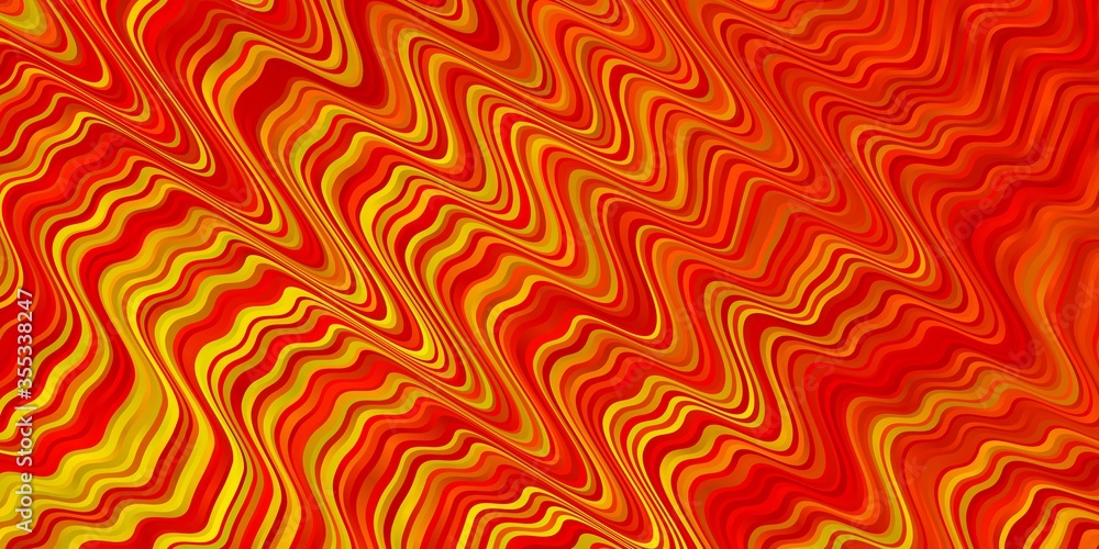 Light Orange vector texture with curves. Bright sample with colorful ...