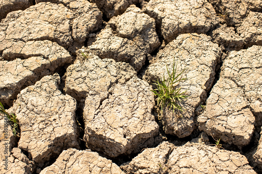 Cracked soil, dry soil, arid, summer soil, lack of moisture, no plants ...