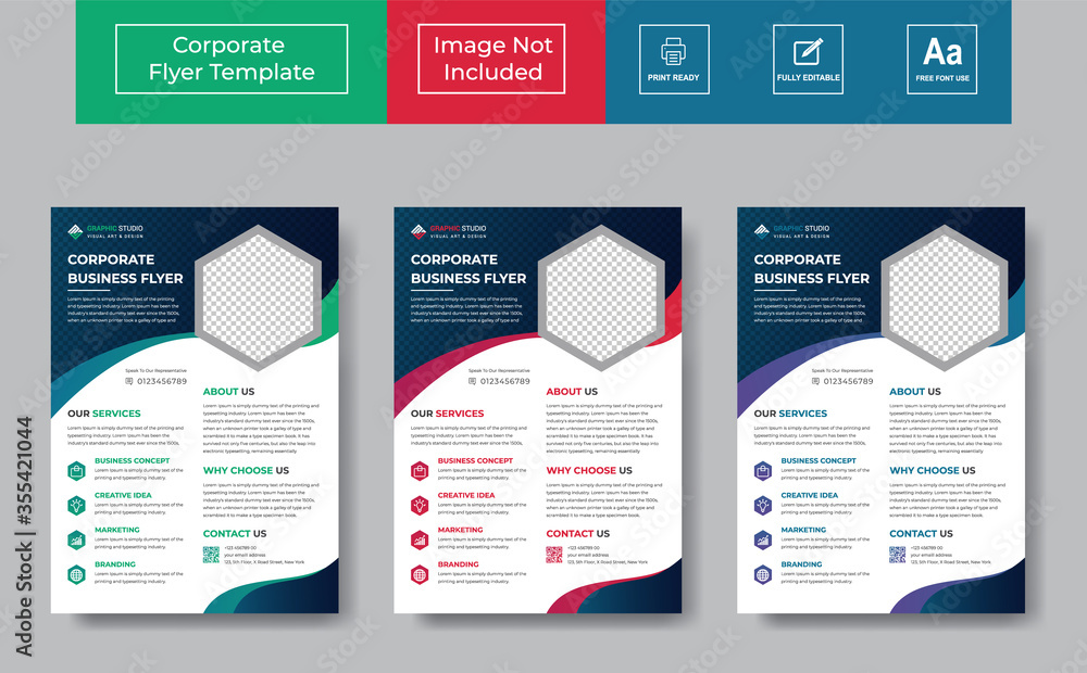 Corporate Flyer Design , Business Flyer Template vector design for ...