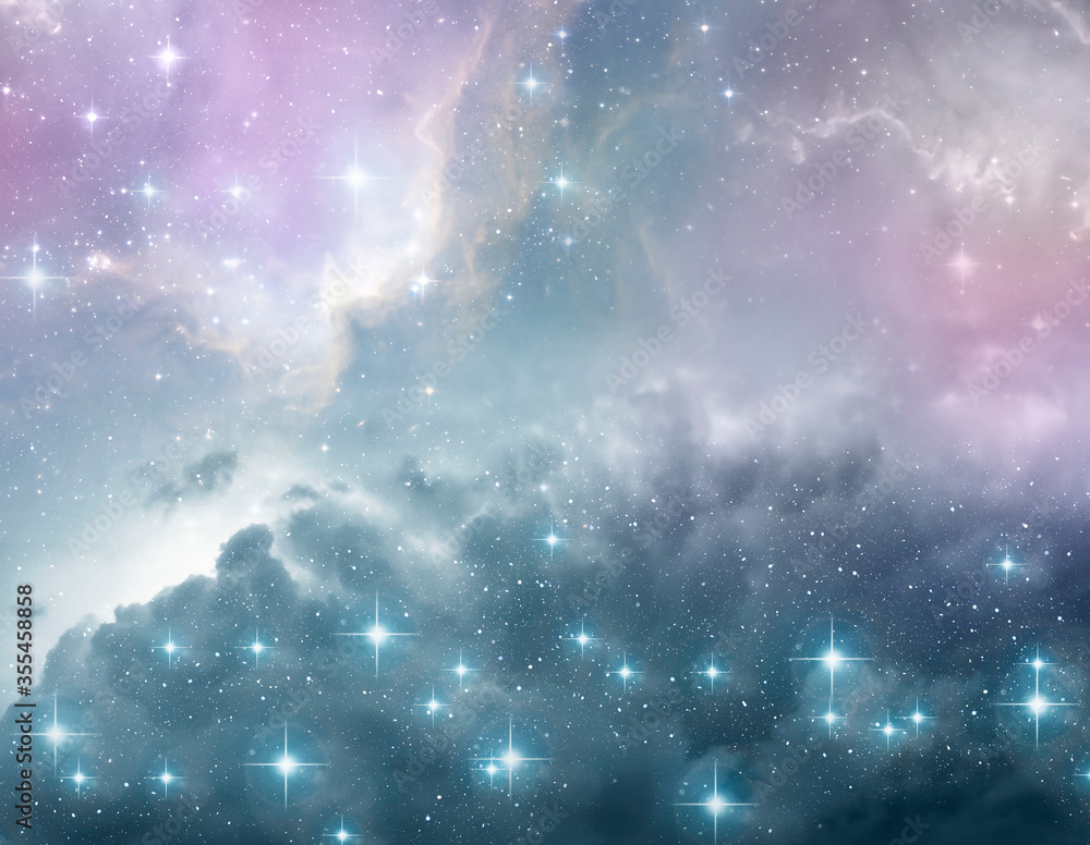 abstract angel mystic magic background with stars like spiritual ...