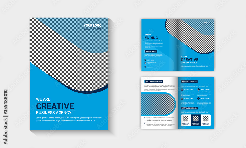 Brochure design template in A4 size. Modern creative brochure page ...
