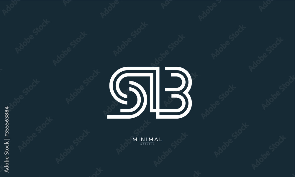 Alphabet letter icon logo SB Stock Vector | Adobe Stock