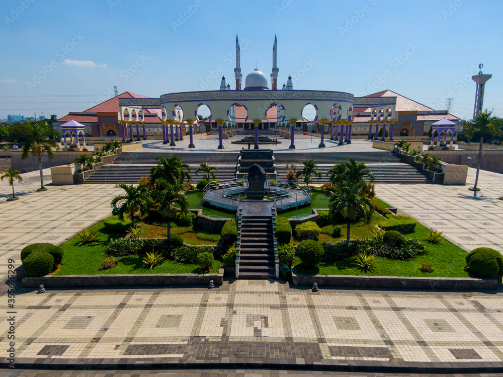 The biggest grand mosque in the city of Semarang Indonesia Stock Photo ...