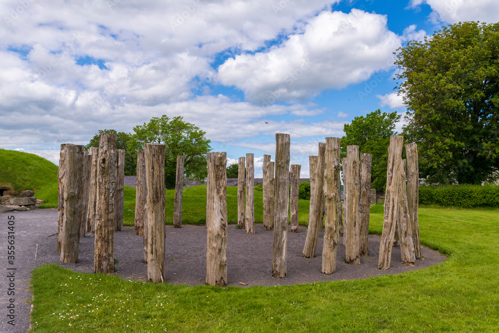 Knowth Neolithic Passage Mound Tombs in Boyne Valley, Ireland Stock ...
