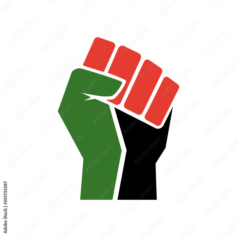 Raised fist symbol, Black Lives Matter logo Stock Vector | Adobe Stock