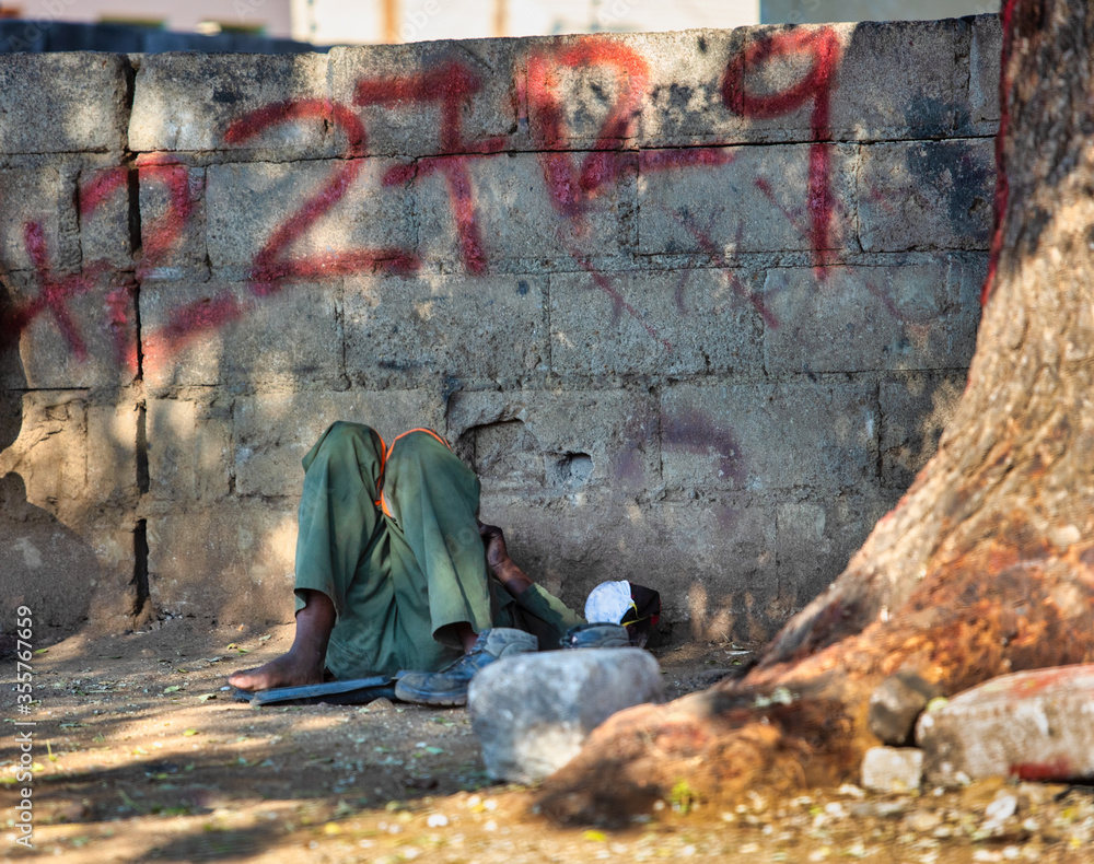 homeless African Stock Photo | Adobe Stock