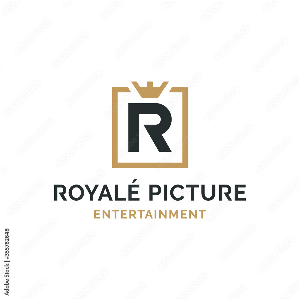 Minimalist and elegant letter RR initial monogram logo with frame and ...