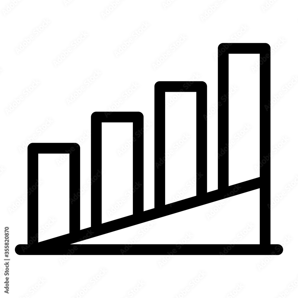 Temperature diagram icon. Outline temperature diagram vector icon for ...