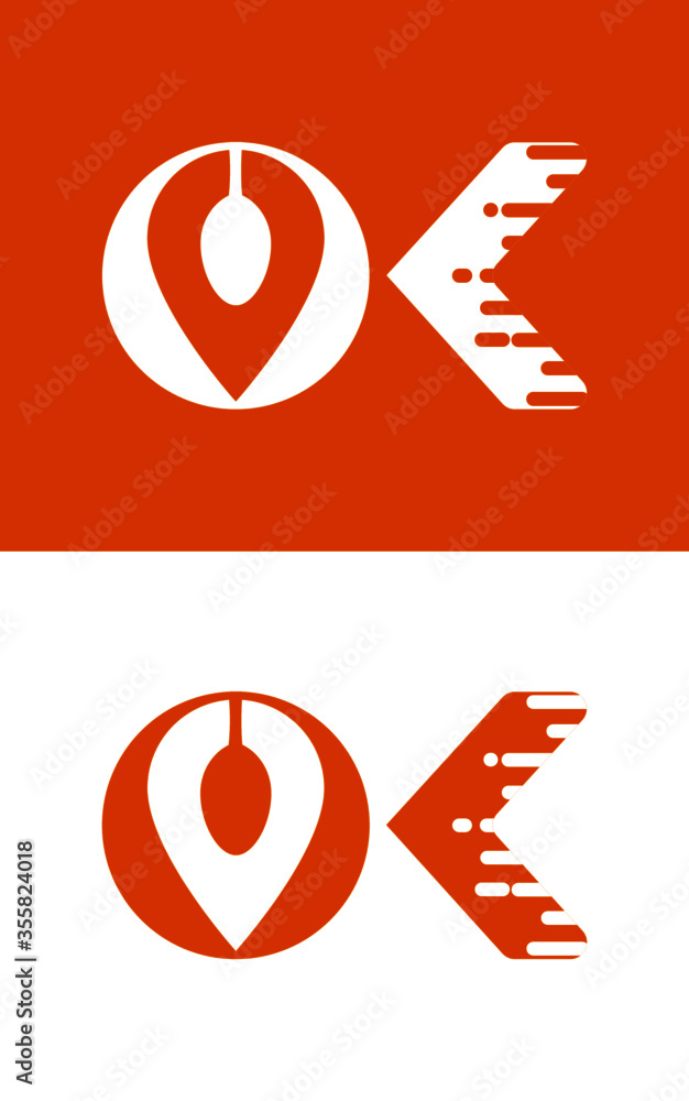 OK Food Logo Stock Vector | Adobe Stock