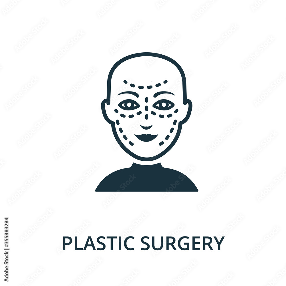 Plastic Surgery icon. Simple line element Plastic Surgery symbol for ...