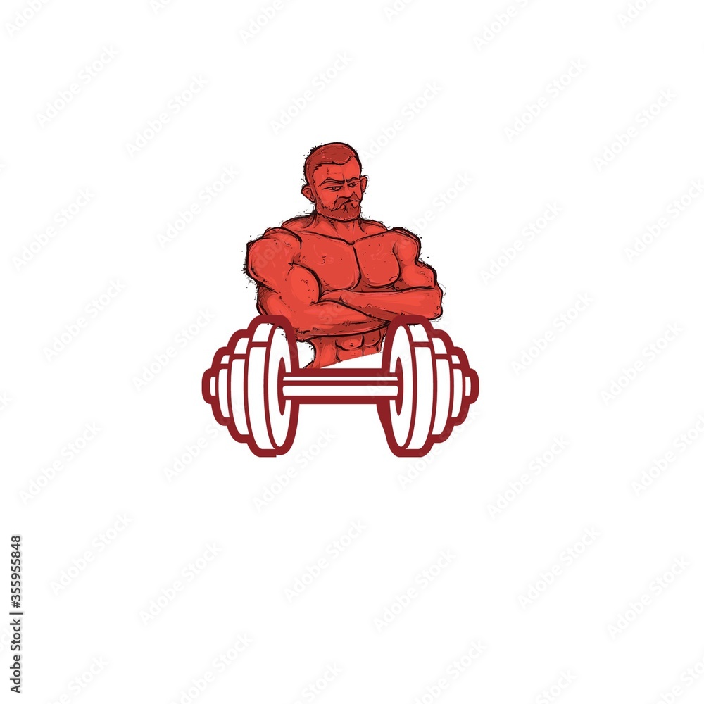 Gym fitness logo design, icon and symbol. icons for sports label, gym ...