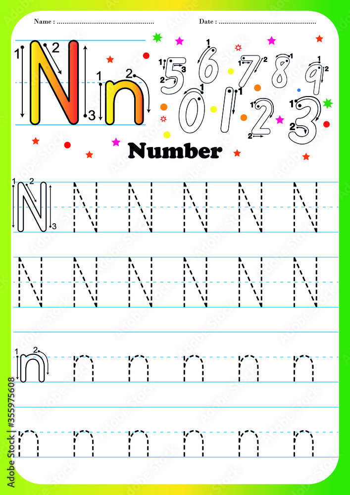 Writing practice letter - printable worksheet for preschool ...