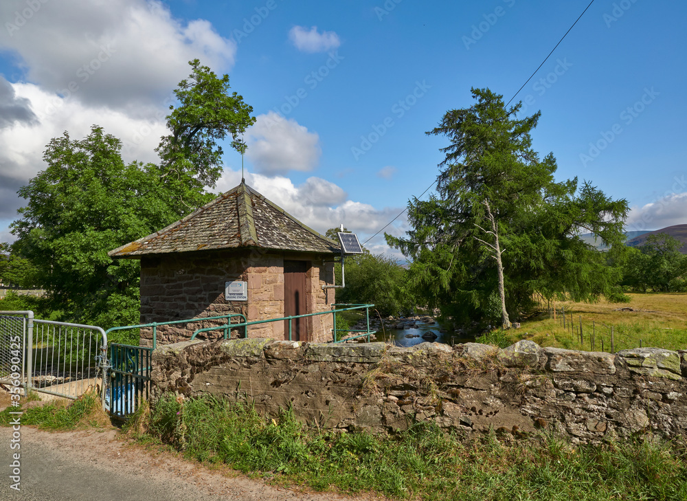 The River Mark Gauging Station at the Bottom of the Valley on the small ...
