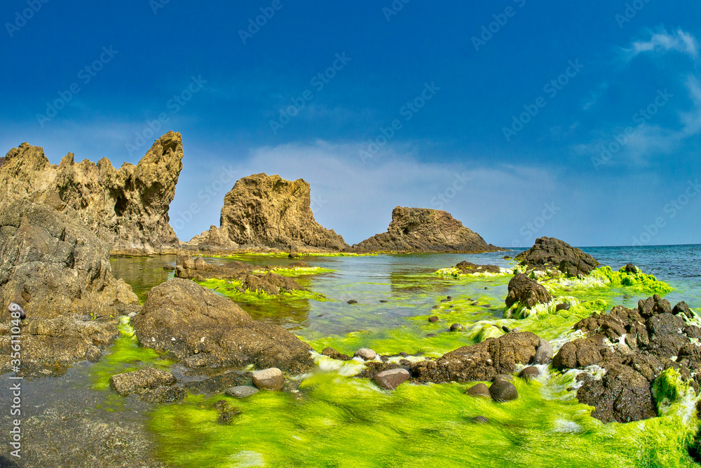 El Dedo Reef, Finger Reef, Cala Raja, Cabo de Gata Nijar Natural Park ...
