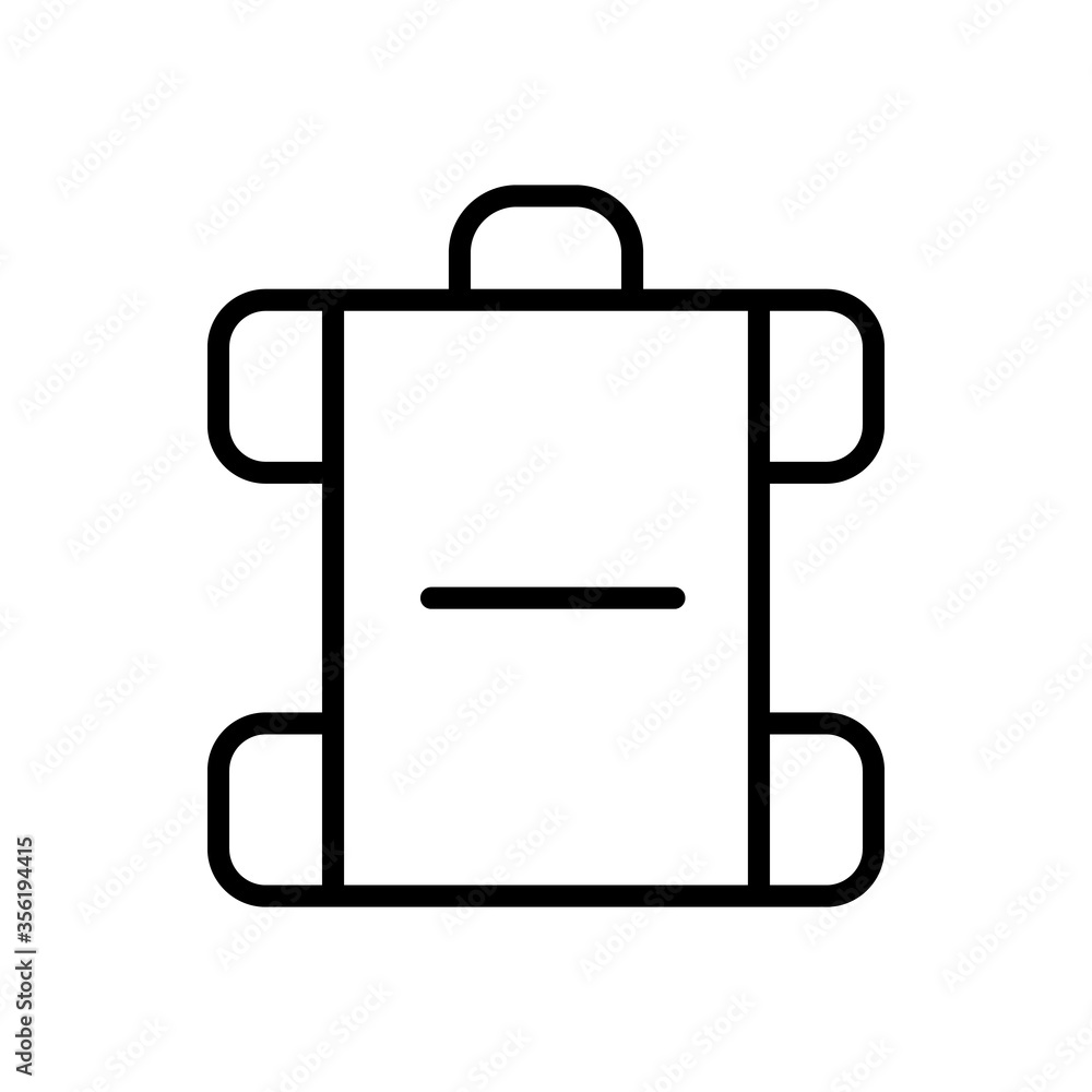 Backpack, bag icon. Simple line, outline vector elements of free time ...