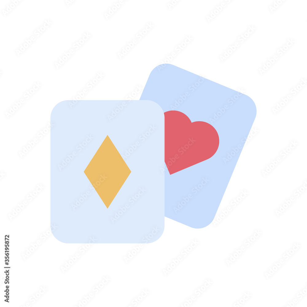 Poker cards, game icon. Simple color vector elements of free time icons ...