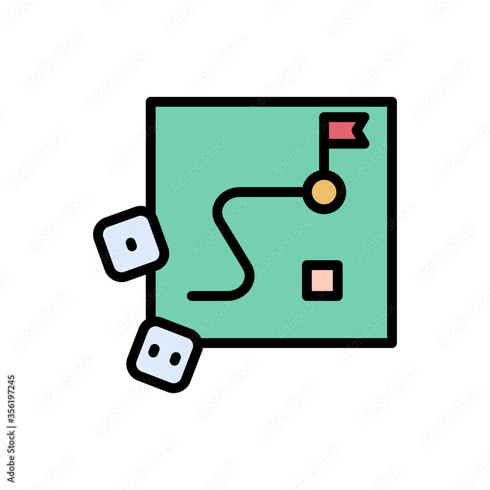 Game, table game icon. Simple color with outline vector elements of ...