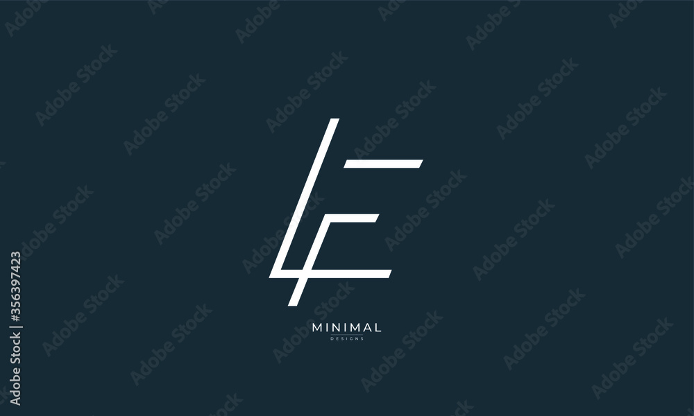Alphabet letter icon logo LF Stock Vector | Adobe Stock