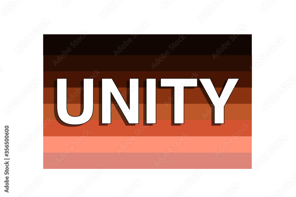 Vector de Stock Unity flag with different skin tones | Adobe Stock