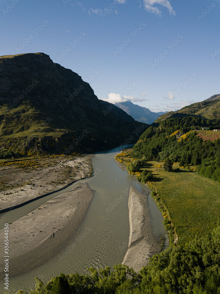 Aerial photos around Arthurs Point in Queenstown, New Zealand taken in ...