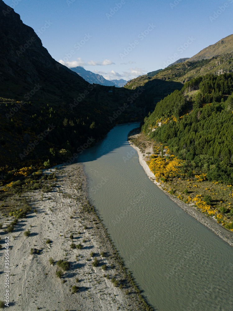 Aerial photos around Arthurs Point in Queenstown, New Zealand taken in ...