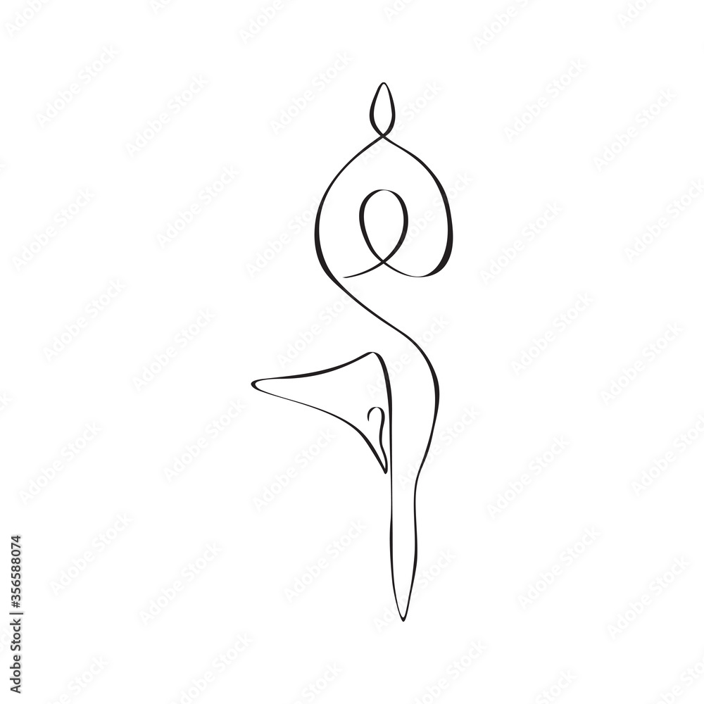 Yoga Tree Pose Art