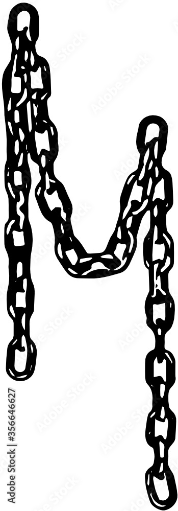HANGING CHAIN Stock Vector | Adobe Stock