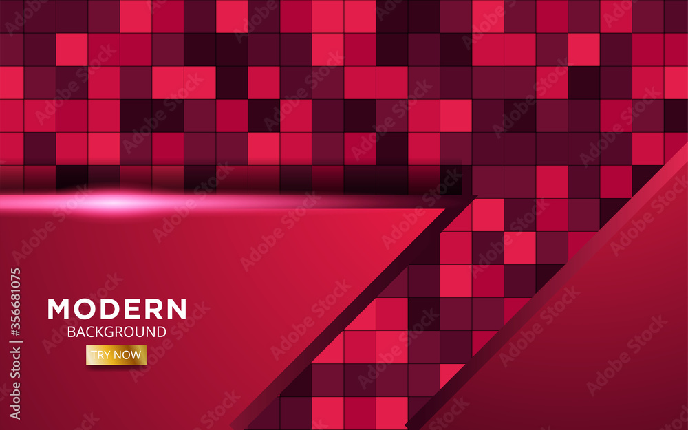 Luxury red overlay layers background banner design. Realistic light ...