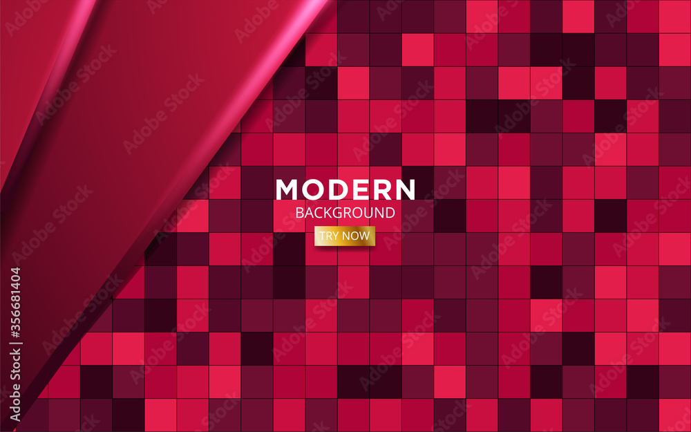 Luxury red overlay layers background banner design. Realistic light ...