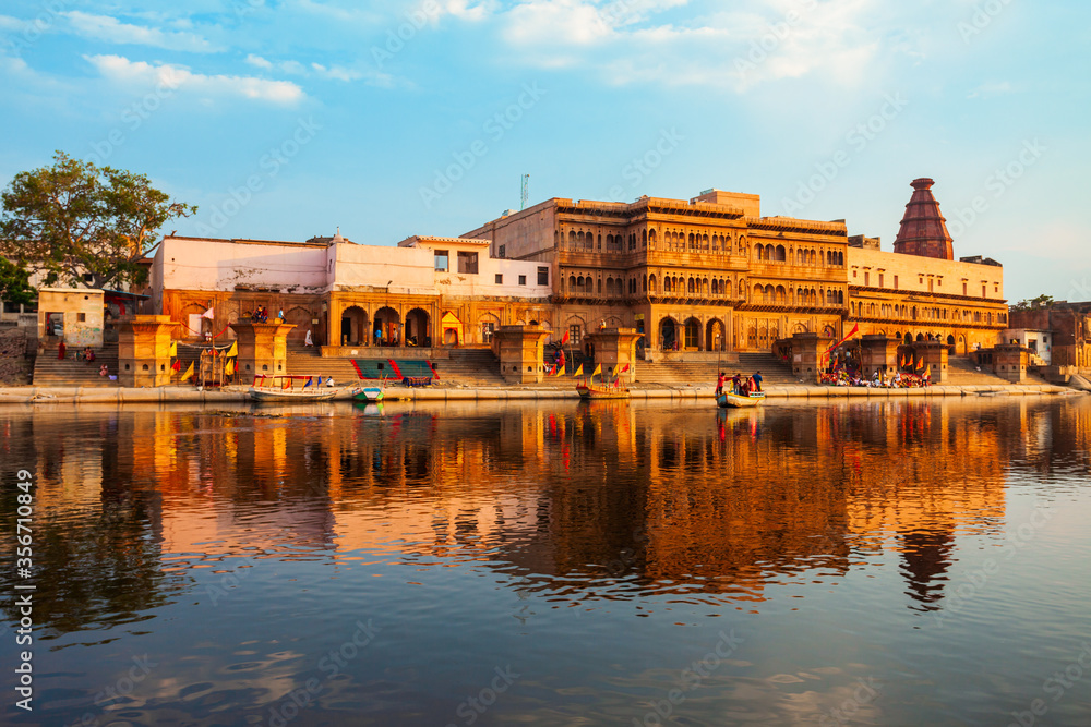Keshi Ghat Krishna Temple, Vrindavan Stock Photo | Adobe Stock