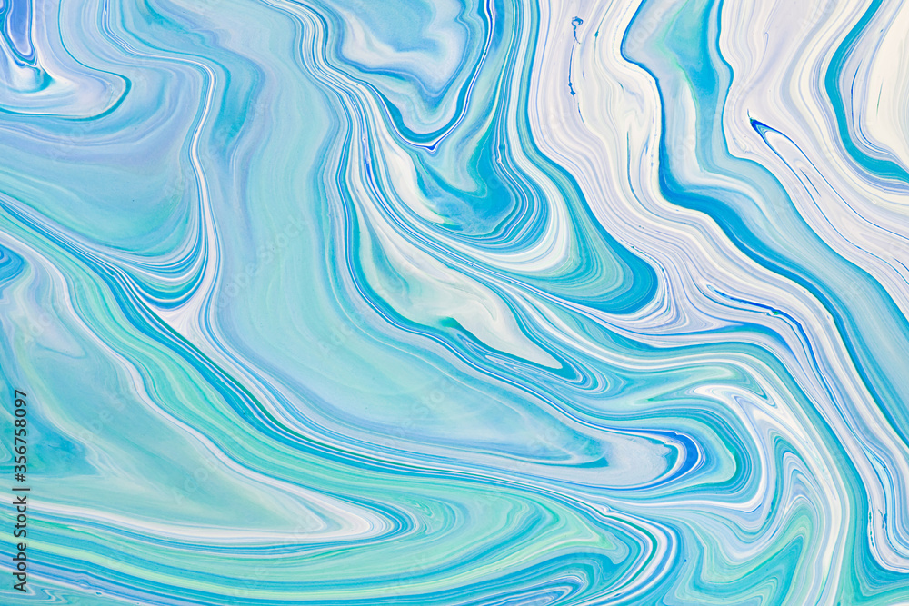 Fluid art texture. Abstract background with swirling paint effect ...