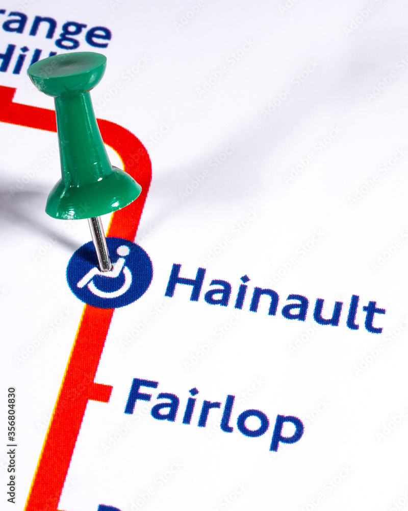 Hainault Station on a London Underground Map Stock Photo | Adobe Stock