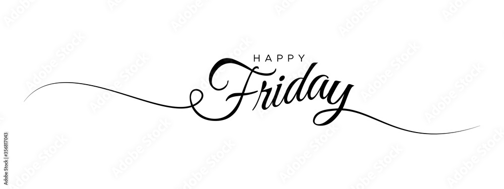 happy friday letter calligraphy banner Stock Vector | Adobe Stock