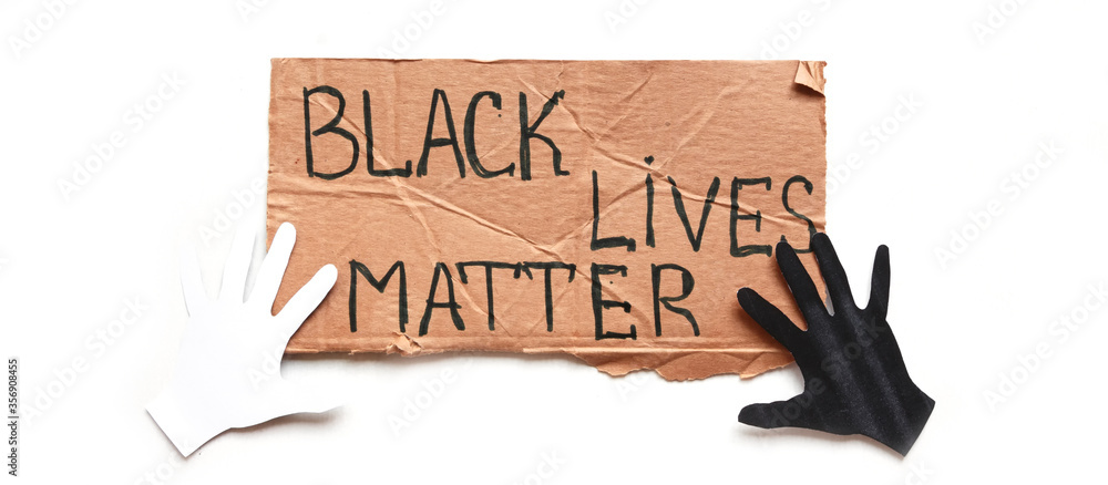Black Lives Matter Protest Against Ending Racism Poster Over Human ...