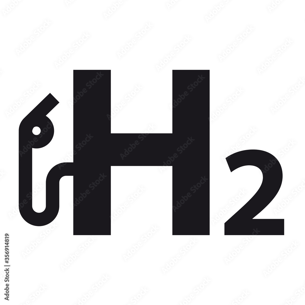 Stock-Vektorgrafik „H2 Gas Pump Symbol“ | Adobe Stock