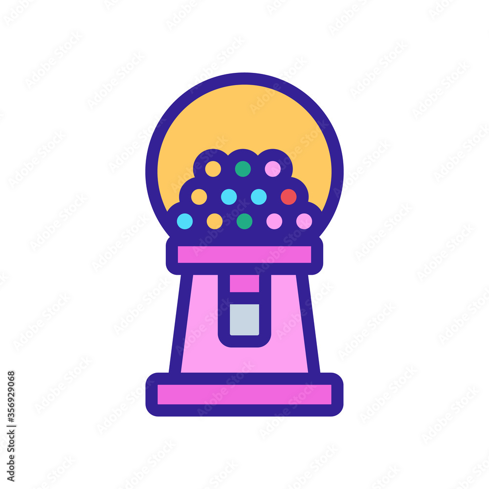 bubble gums vending machine icon vector. bubble gums vending machine ...