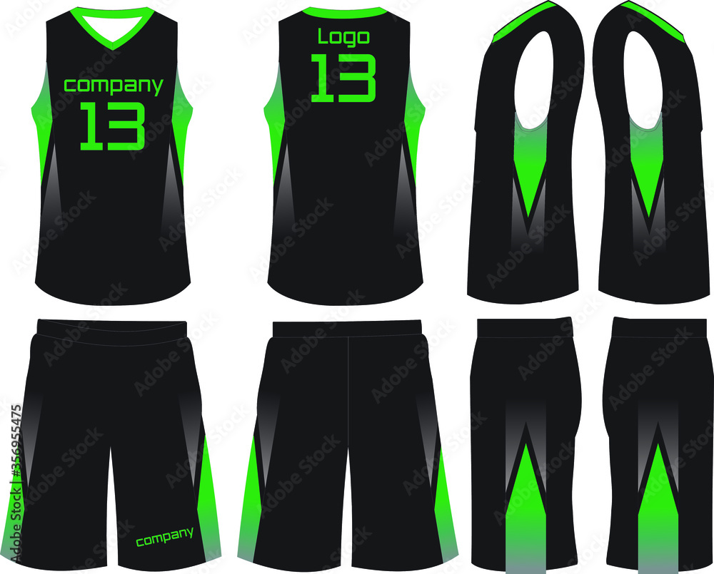Basketball Uniform jersey shorts Custom Designs Front and back view ...