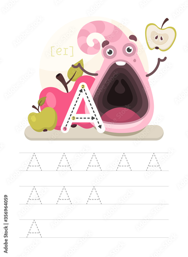 Learning to write a letter. A practical sheet from a set of exercises for the development and ...