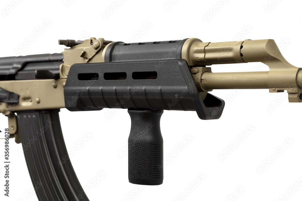 Classic AK automatic carbine in a modern body kit. Soviet army weapons ...