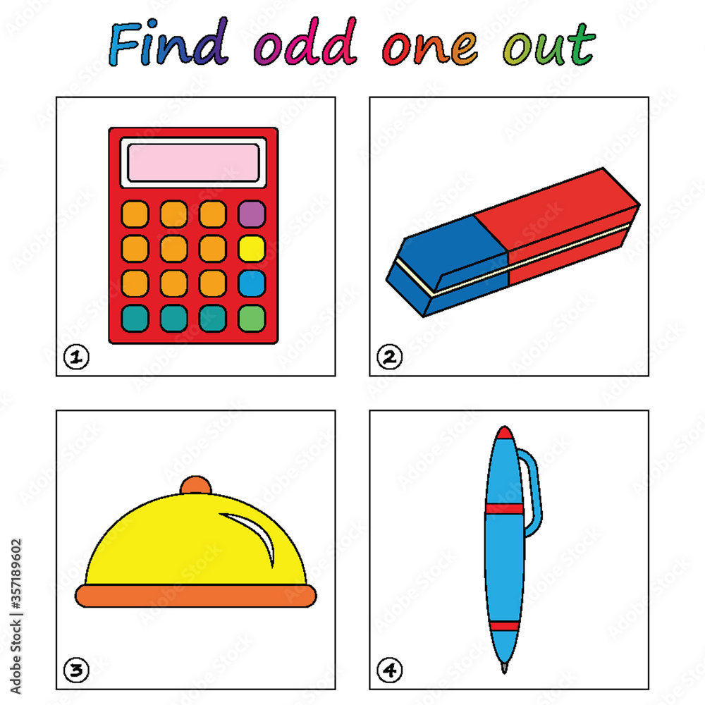 Find odd one out - game for kids. Worksheet. Visual Educational puzzle ...
