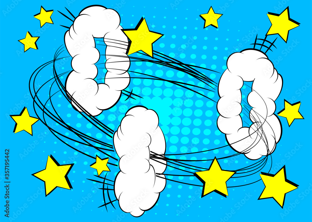 Cartoon design colored background. Comic book backdrop illustration ...