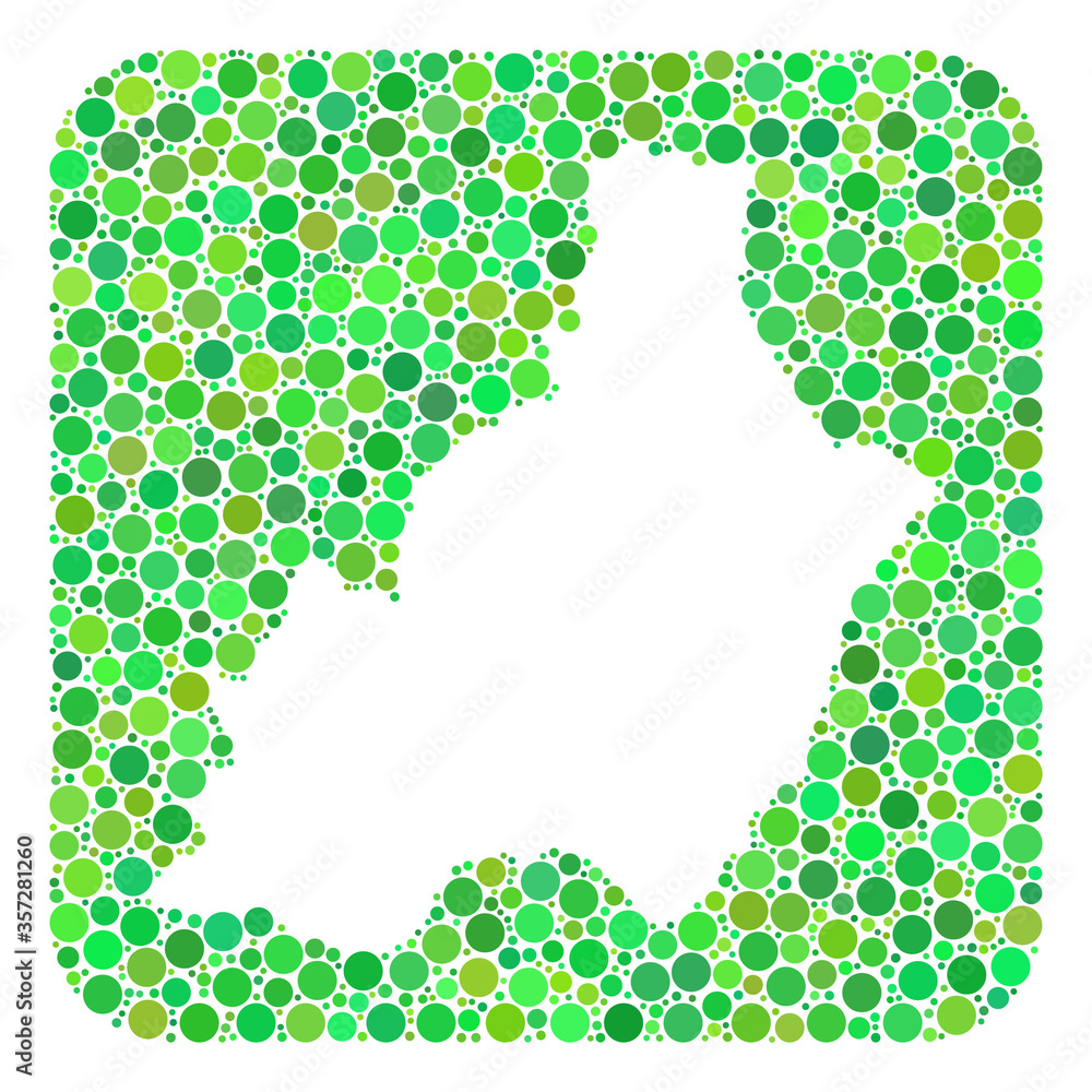 Map of Almeria Province collage designed with rounded rectangle and ...