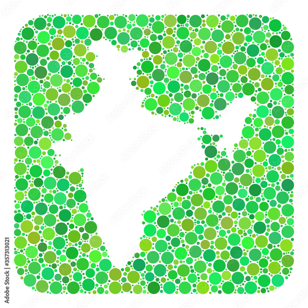 Map of India collage created with rounded rectangle and carved shape ...