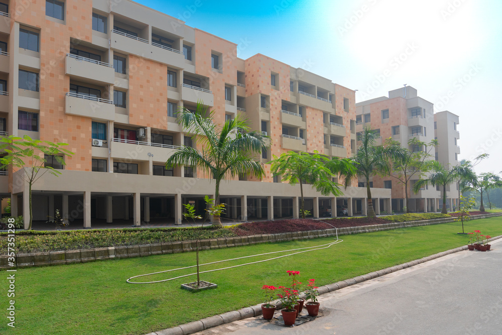 Foto stock di New residential building complex being built at Rajarhat ...
