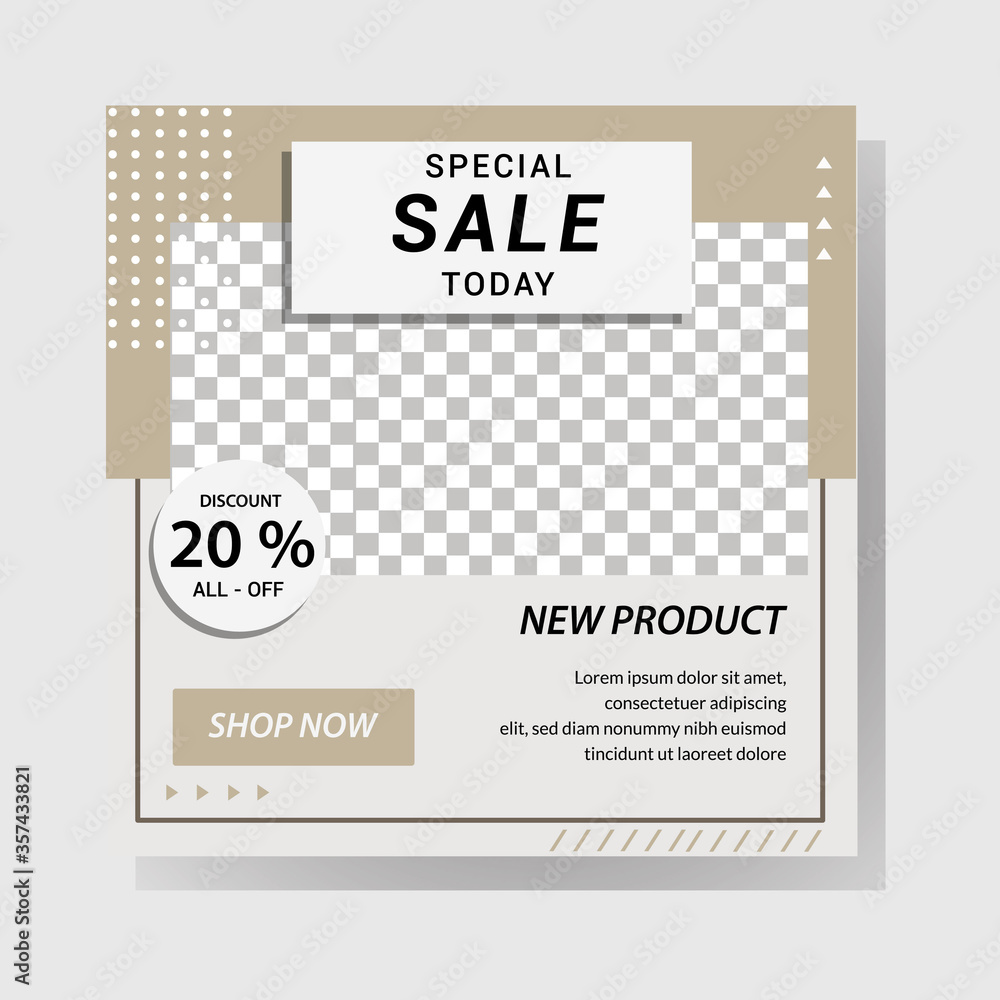 editable square social media post template , gray and monochome ...