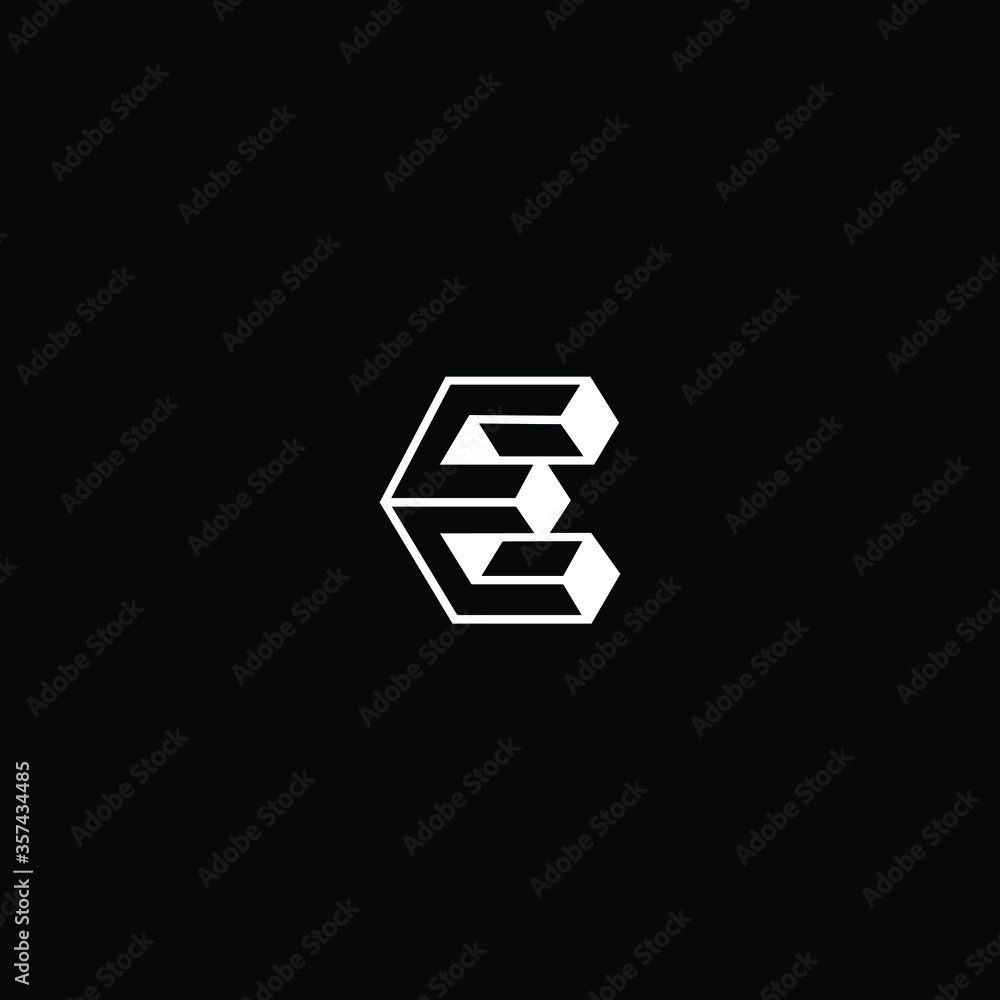 Professional Innovative 3D Initial E logo and EE logo. Letter EC LOGO ...