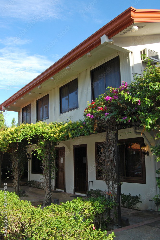 Cottage facade at Mount Malarayat in Lipa, Batangas, Philippines. Stock ...