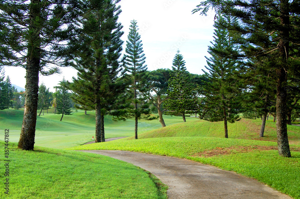 Foto de Stock Golf course pathway at Mount Malarayat in Lipa, Batangas ...