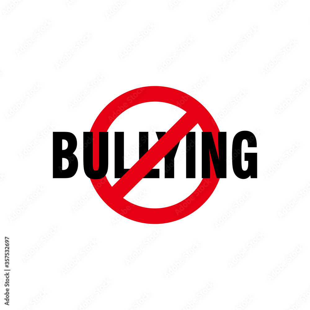 Vetor Red Stop Bullying Illustration Sign Vector, Stop Bullying Seal ...