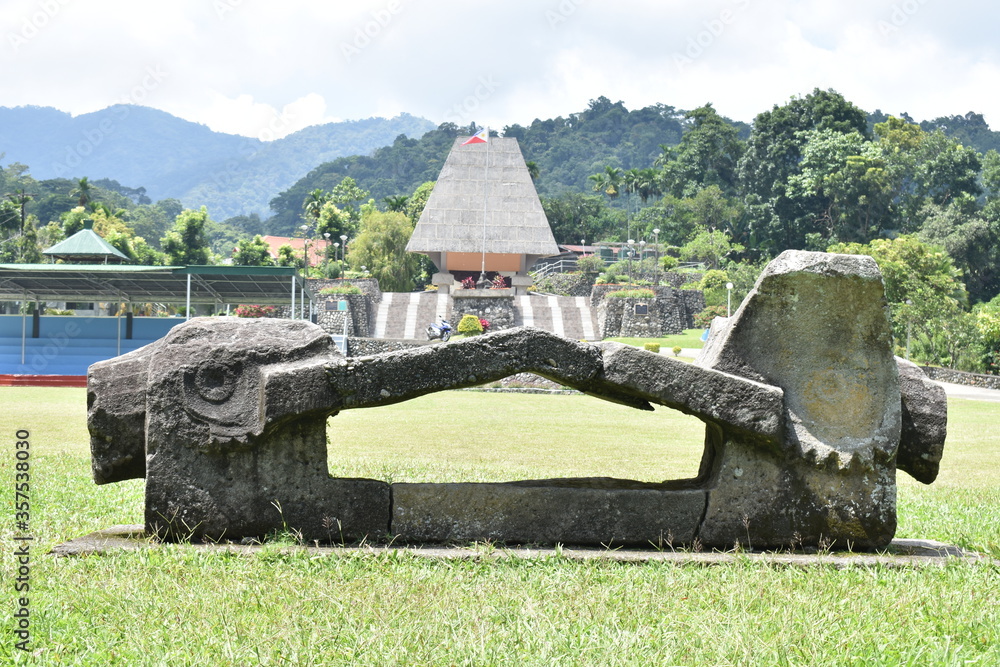 Stock-Foto „Hagabi, is a bench that is only used among the rich Ifugao ...